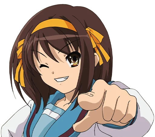 Sticker set «Haruhi Suzumiya» for Telegram for free and without ...