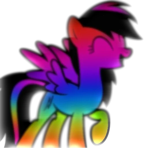 Sticker set «Rainbow Dash» for Telegram for free and without registration