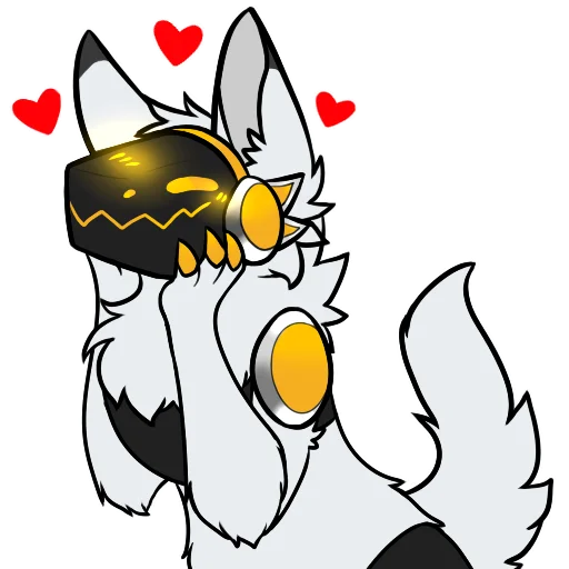 Sticker set «Spots The Protogen» for Telegram for free and without ...